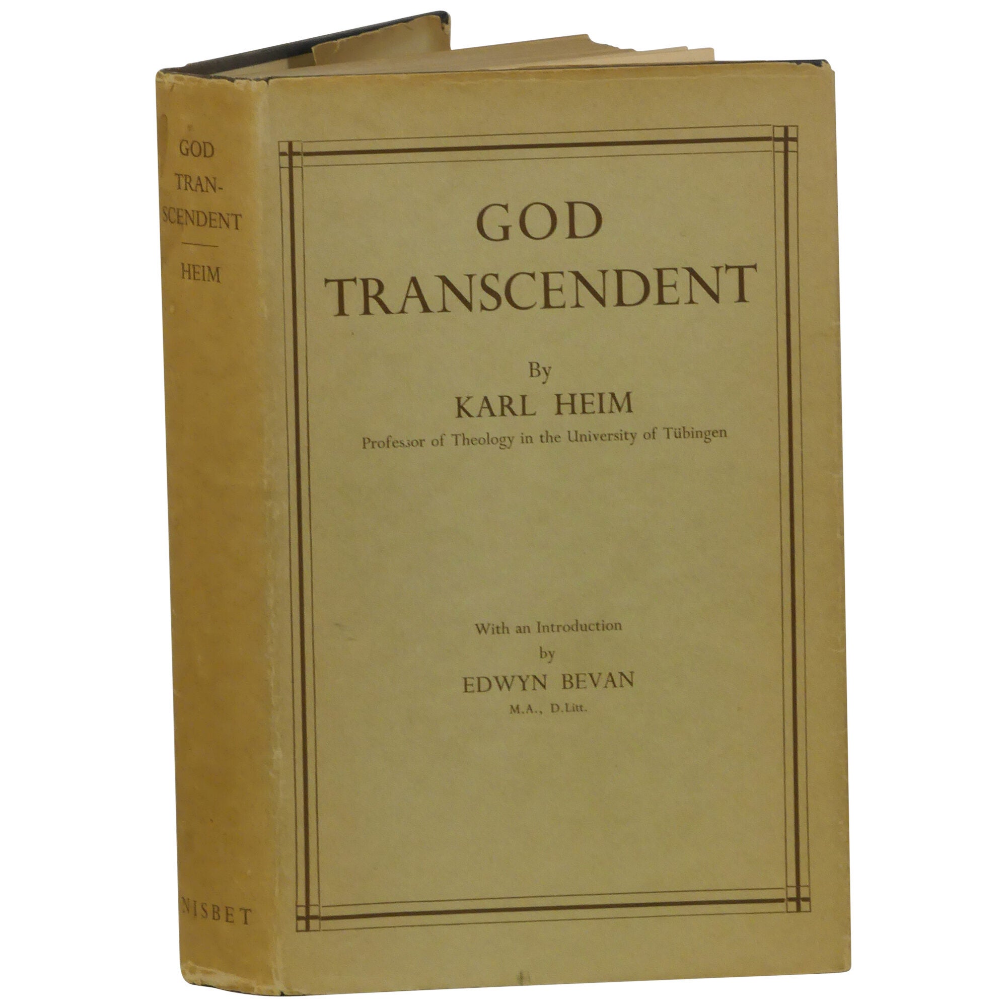 God Transcendent: Foundation for a Christian Metaphysic | Karl Heim ...